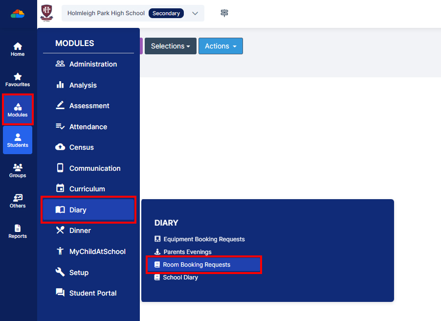 How to Book Rooms in BROMCOM – GLT IT Services