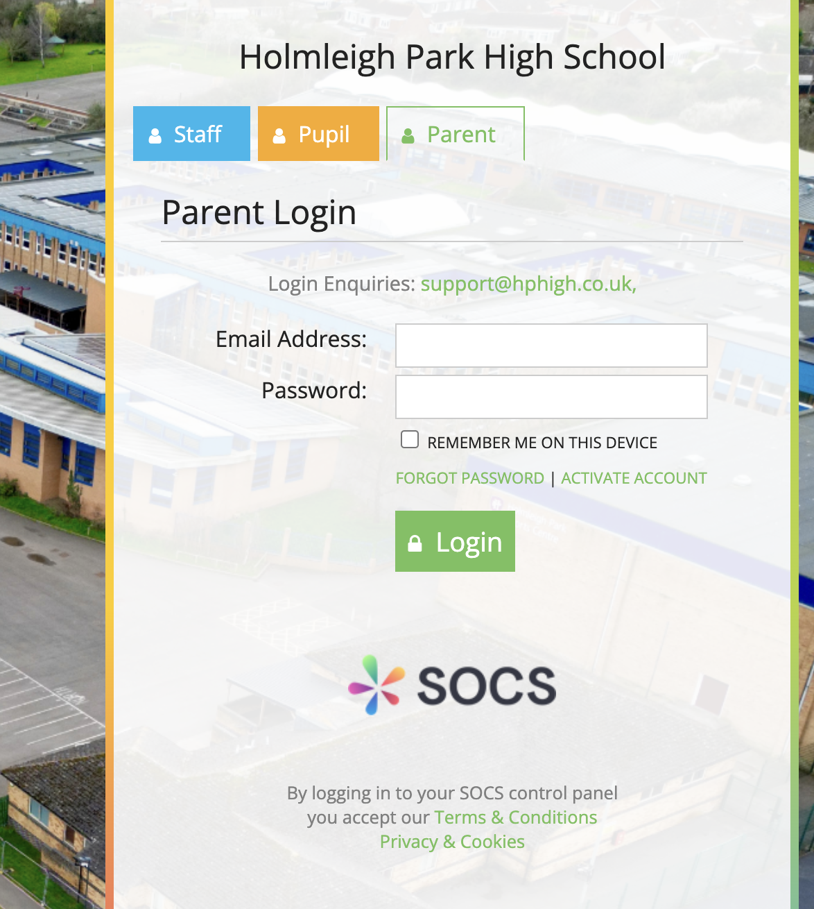 SOCS - Activate Account – GLT IT Services