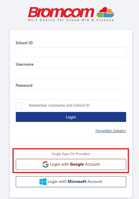 (Staff) BROMCOM: Signing into Bromcom Ideas Portal – GLT IT Services